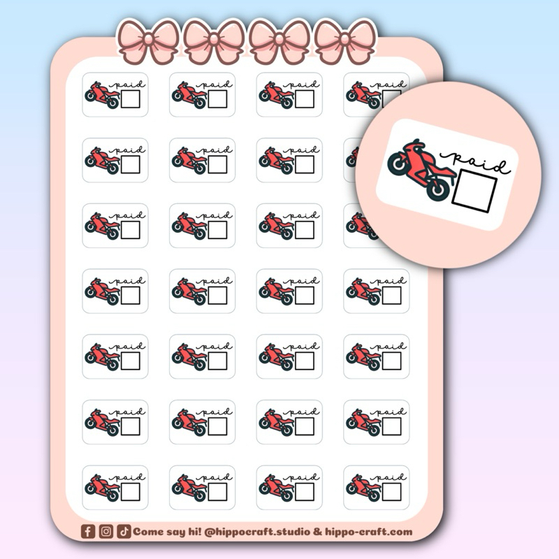 Motorcycle installment tracker | Planner sticker sheet ผ่อนชำระรถ ...