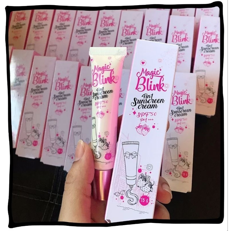 กันแดด Magic Blink Sunscreen (ของแท้ 100%) ช่วยเพิ่มความกระจ่างใส ปกปิด ...