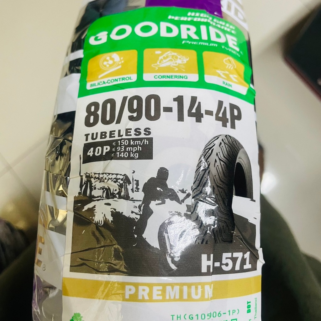 ยางมอเตอร์ไซค์ Goodride ขอบ 14 นิ้ว ลาย H571 TL (ชนิด ไม่ใช้ยางใน) ลายซิตี้กริ๊ป มีให้เลือก 2 ...