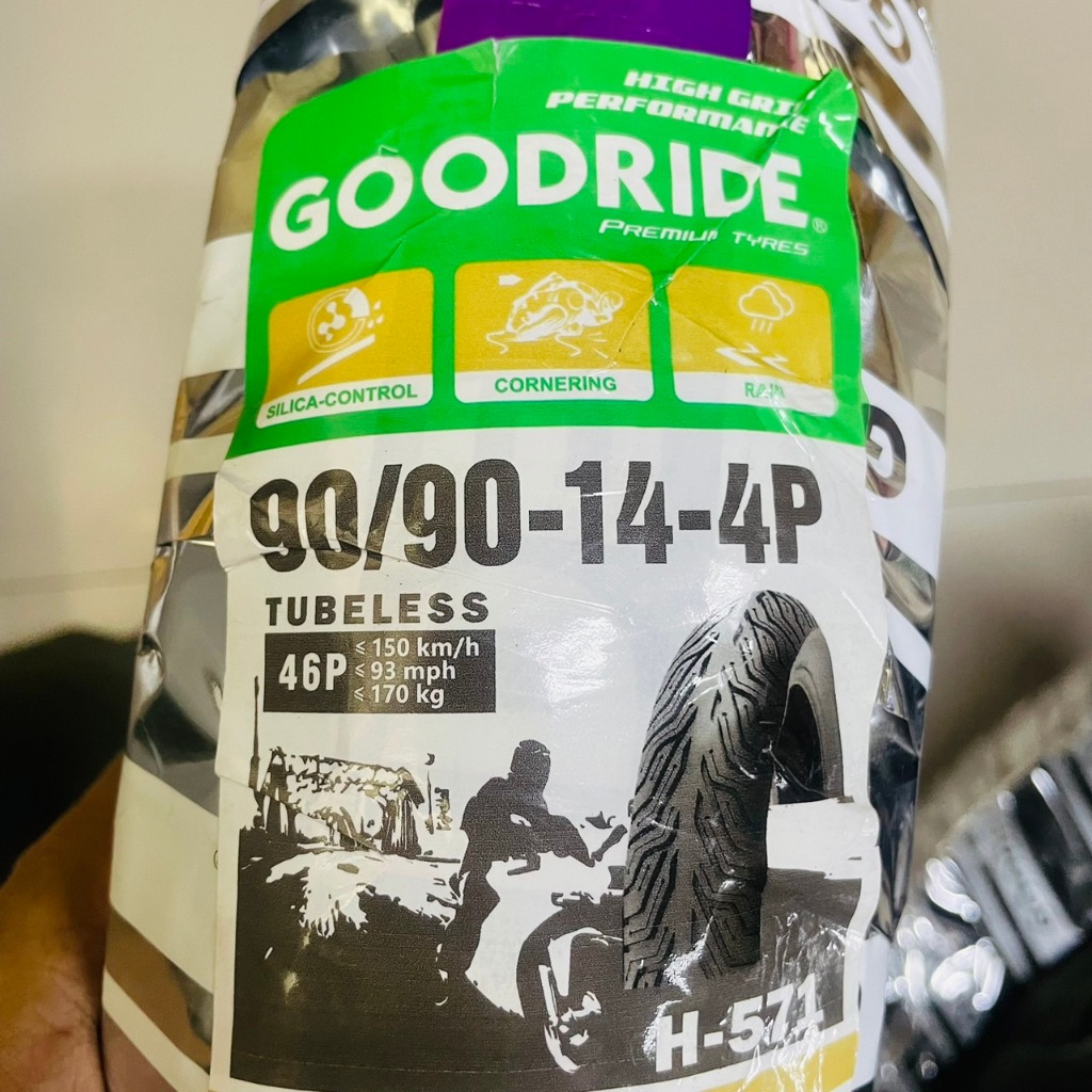 ยางมอเตอร์ไซค์ Goodride ขอบ 14 นิ้ว ลาย H571 TL (ชนิด ไม่ใช้ยางใน) ลายซิตี้กริ๊ป มีให้เลือก 2 ...