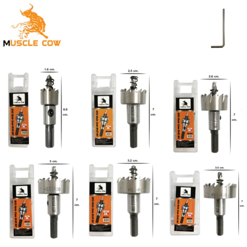 MUSCLE COW โฮลซอเจาะเหล็ก ดอกโฮลซอ สำหรับเจาะเหล็ก สแตนเลส และ ...