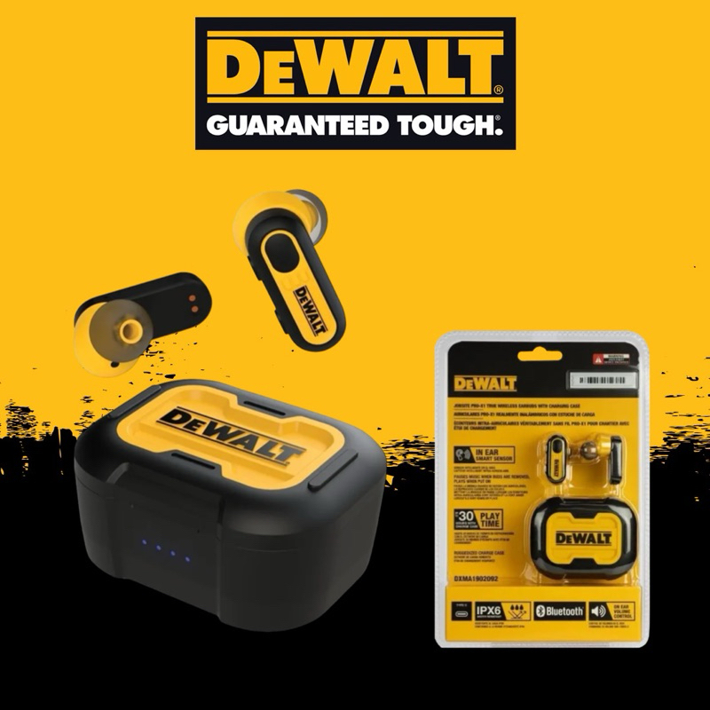 DeWALT Pro-X1 Jobsite Wireless Earbuds With Charging Case DXMA1902092 ...