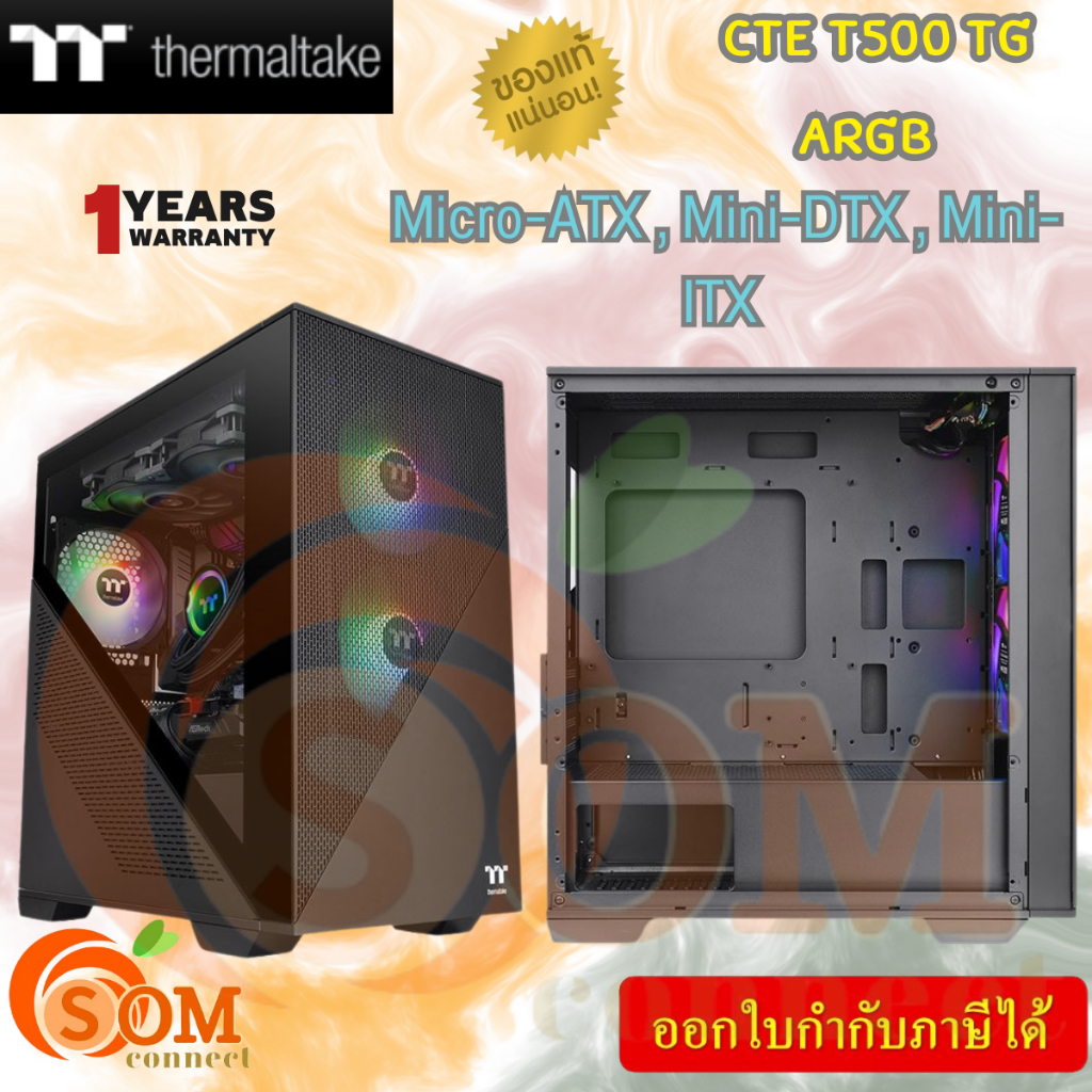 CASE (เคสคอมพิวเตอร์) THERMALTAKE DIVIDER 170 TG ARGB (BLACK) Micro-ATX ...