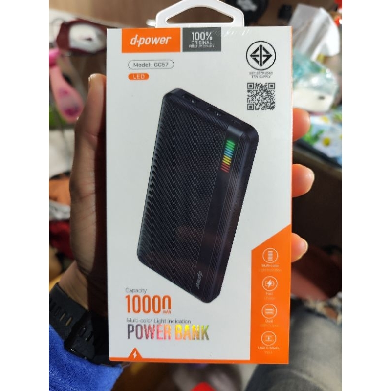 Power bank D-power GC57 10,000 mAh | Shopee Thailand