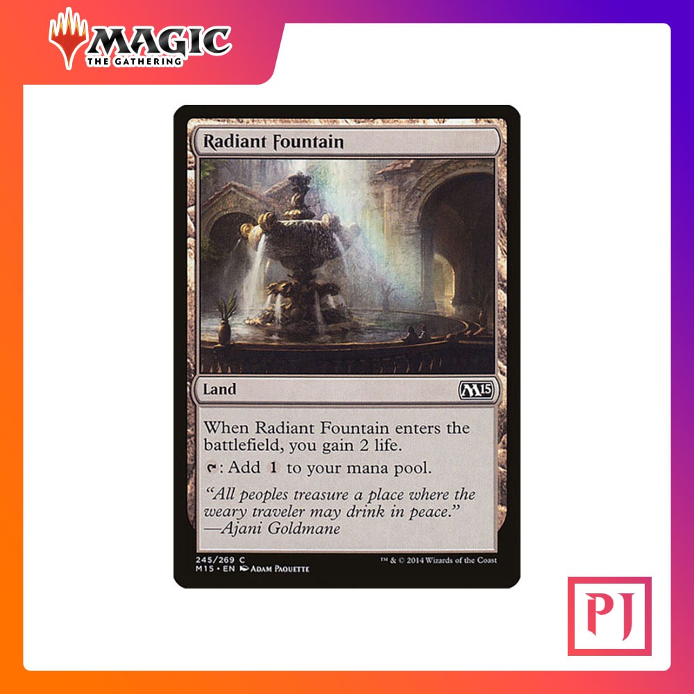 [MTG] Radiant Fountain [M15] [LAND] [COMMON] [NORMAL] [ENG] (การ์ดเมจิค ...