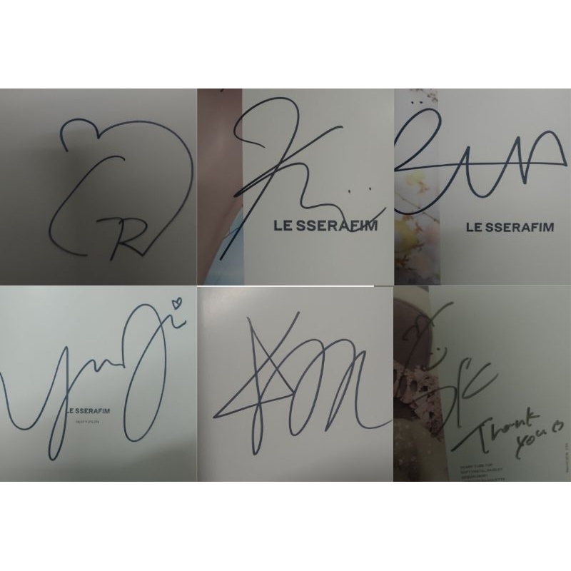 ลายเซ็น ไซน์สด LE SSERAFIM SIGNATURE แท้ | Shopee Thailand