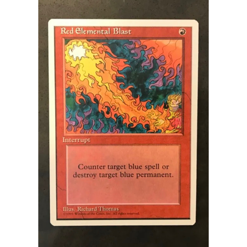 การ์ด MTG Red Elemental Blast EDH Magic the gathering รุ่น Revise 4th ...