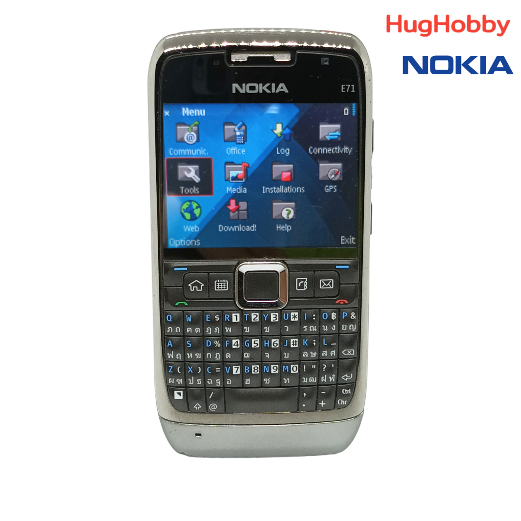 [มือ2] Nokia E71 บอดี้แท้เดิม เปิดติด ใช้ได้ +เมม 2GB ไม่มีแบตให้ ...