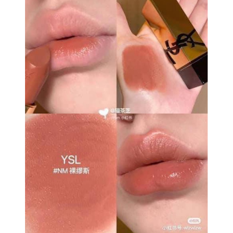 ป้ายไทย ลิปสติก YSL rouge pur couture color in care lipstick สี NM ...