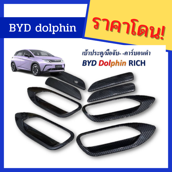 ฺBYD Dolphin ชุดแต่ง กันสาด ชุบครอบมือจับ ชายบันได ฝาถัง สำหรับบีวายดี ...