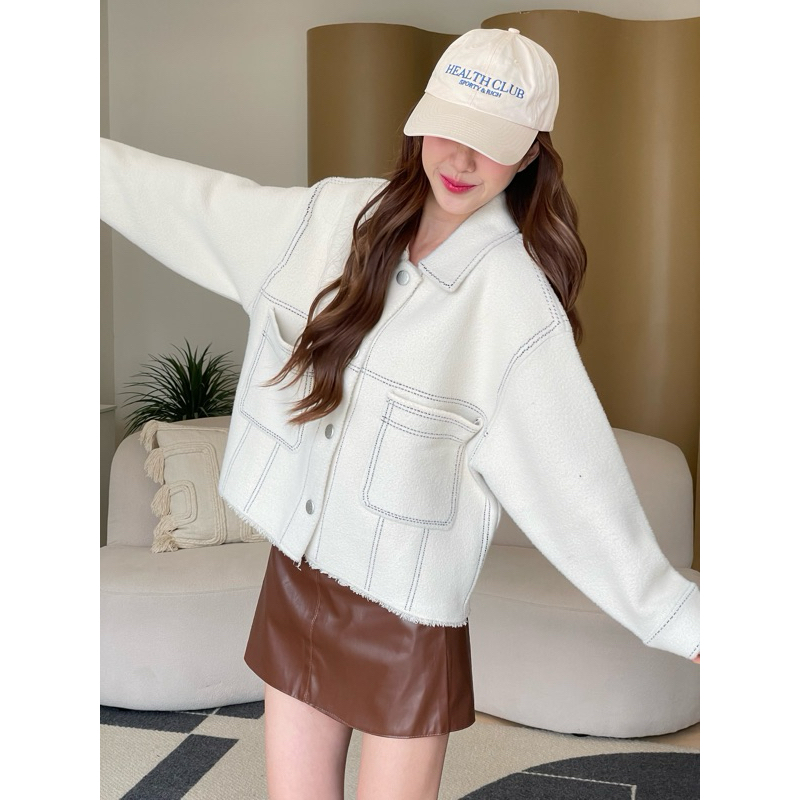 (สินค้าพร้อมส่ง)House of Rosie - HR Jacket เสื้อกันหนาวแจ็คเก็ต ขนนุ่ม ...