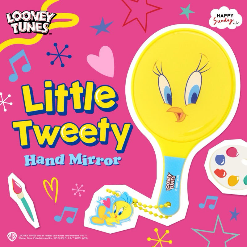 HAPPY SUNDAY LITTLE TWEETY Hand Mirror | กระจกถือลายทวิตตี้ [หลุดQC ...