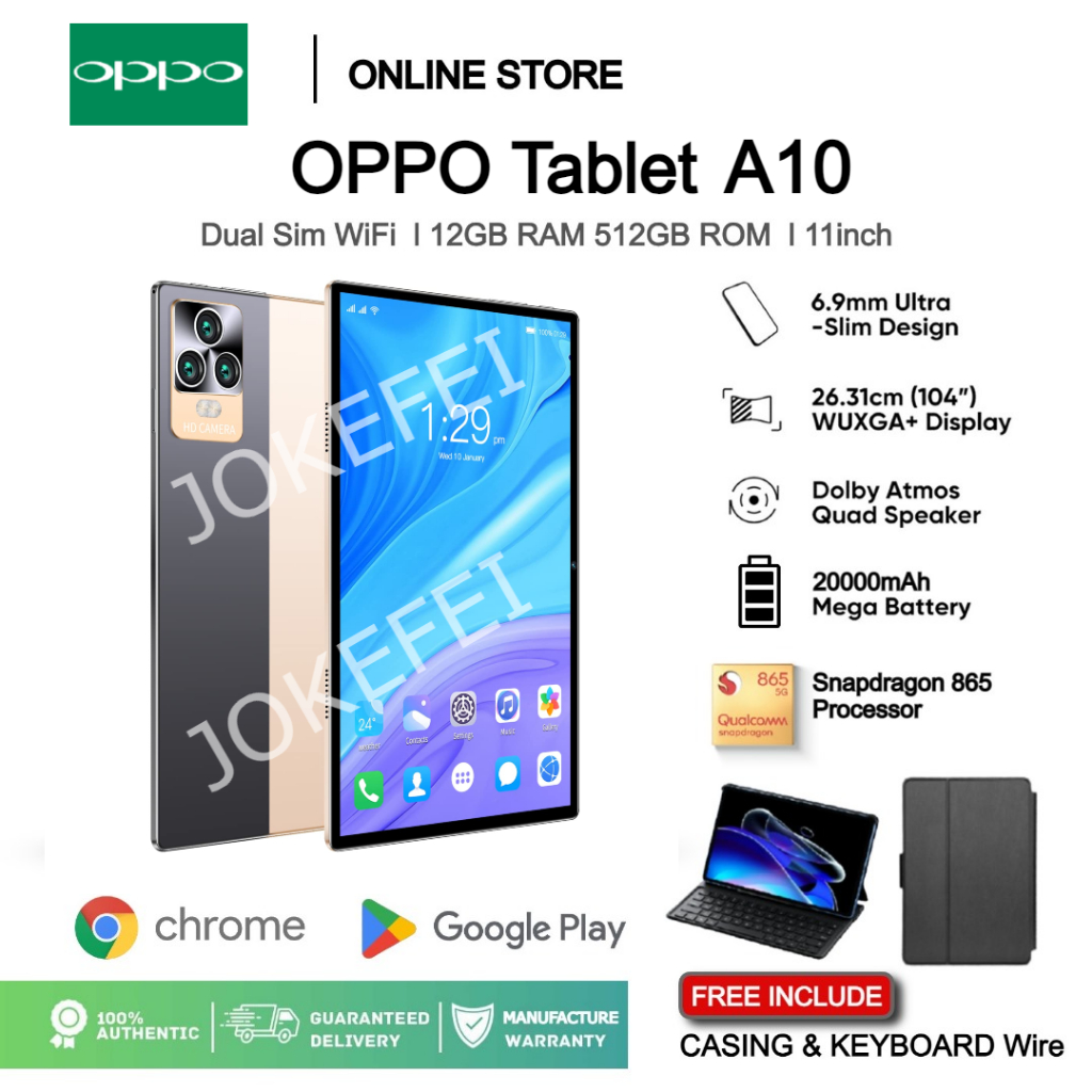 【สต๊อกพร้อม】5G Tablet A10 Pad Series 12GB Ram + 512GB Rom Support Dual ...