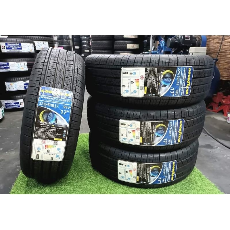 ยางใหม่ค้างปี 225/60R17 Goodyear Assurance Maxguard SUV ผลิตปี 2022 ประกันบวม 2 ปี พร้อมจุ๊บลม 4 ...