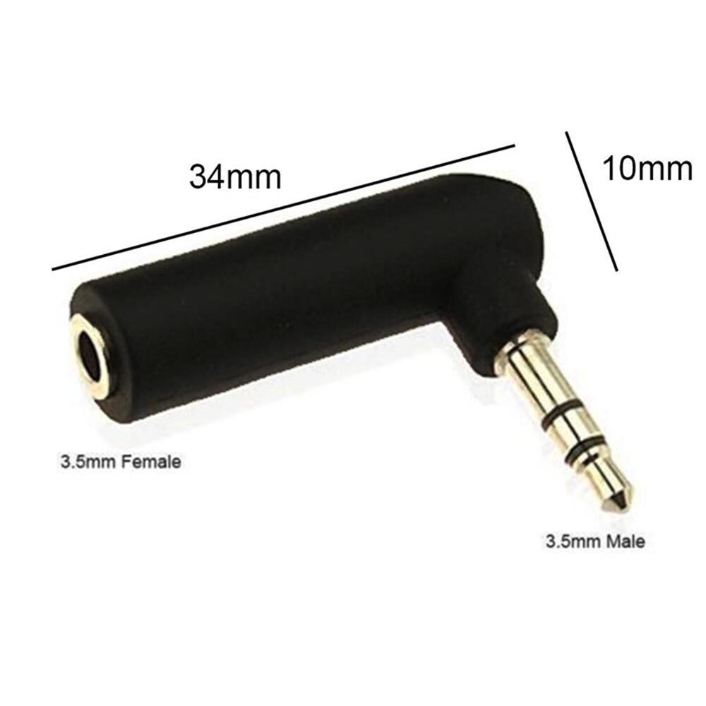 Stereo 3.5mm L adapter TSR ผู้ เมีย หัวงอ สะดวกพื้นที่เสียบ กันสายหัก 3 ...
