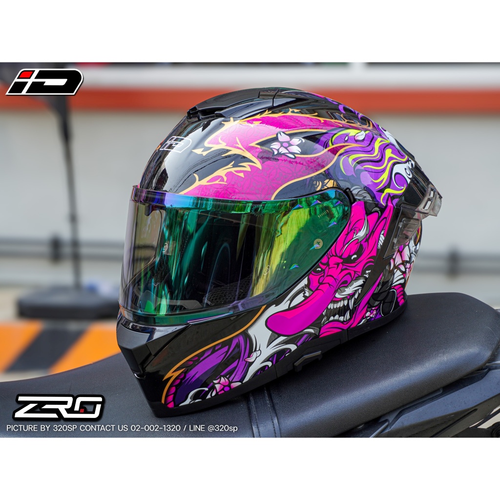 หมวกกันน็อค ID ZRO | 6 ลายใหม่ล่าสุด มีแว่นด้านใน ECE22.06 ส่งไว ...