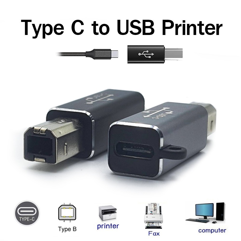 Type-C to Printerใช้สำหรับต่อปริ้นเตอร์ FAX Scanner Adapter ราคาต่อตัว ...