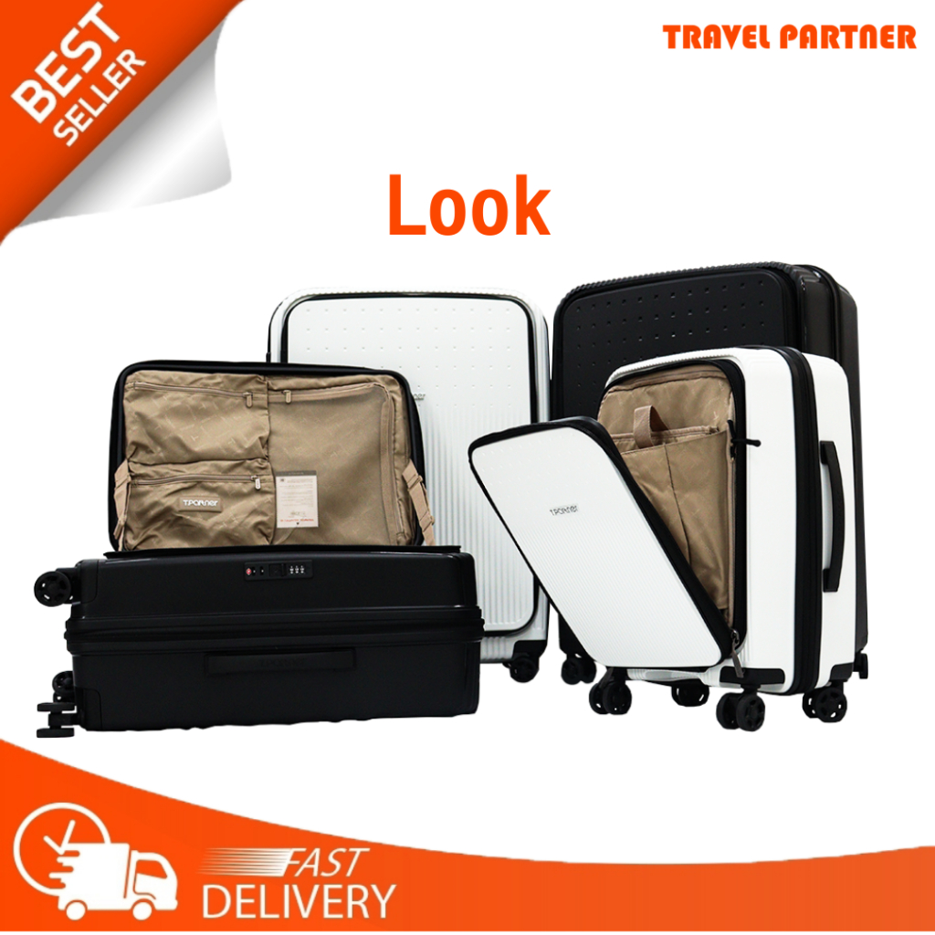 [รับประกัน3ปี ] Tpartner กระเป๋าเดินทางล้อลาก เฟรมซิปฝาเปิดหน้ารุ่น LOOK SERIES ซิปขยายข้าง ...