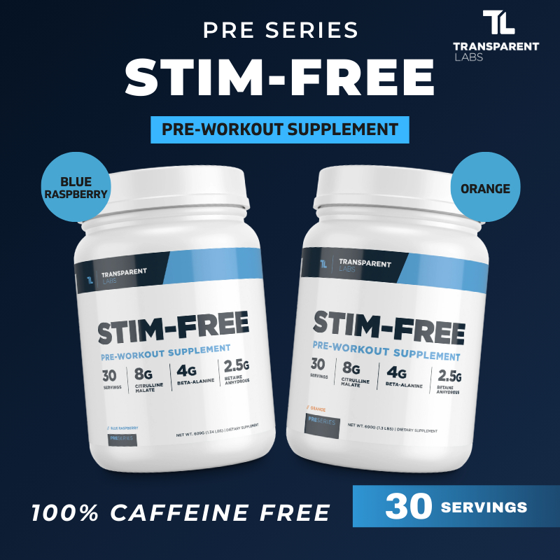 TRANSPARENT LABS Stim Free Pre Workout (100% Caffeine Free) | Shopee ...