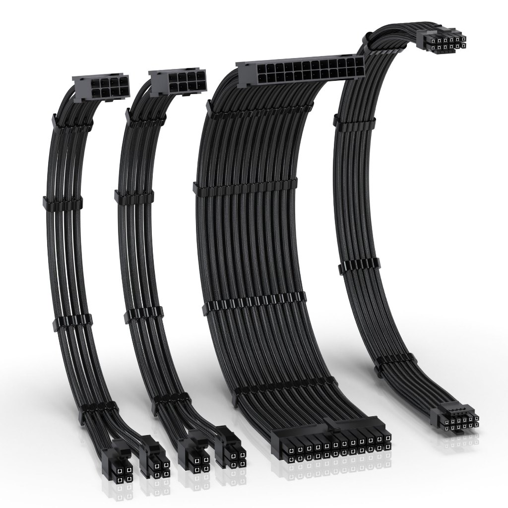EZDIY-FAB (สายถักแต่งคอม) 16AWG PSU 12VHPWR Cable Extension 4 Cables ...
