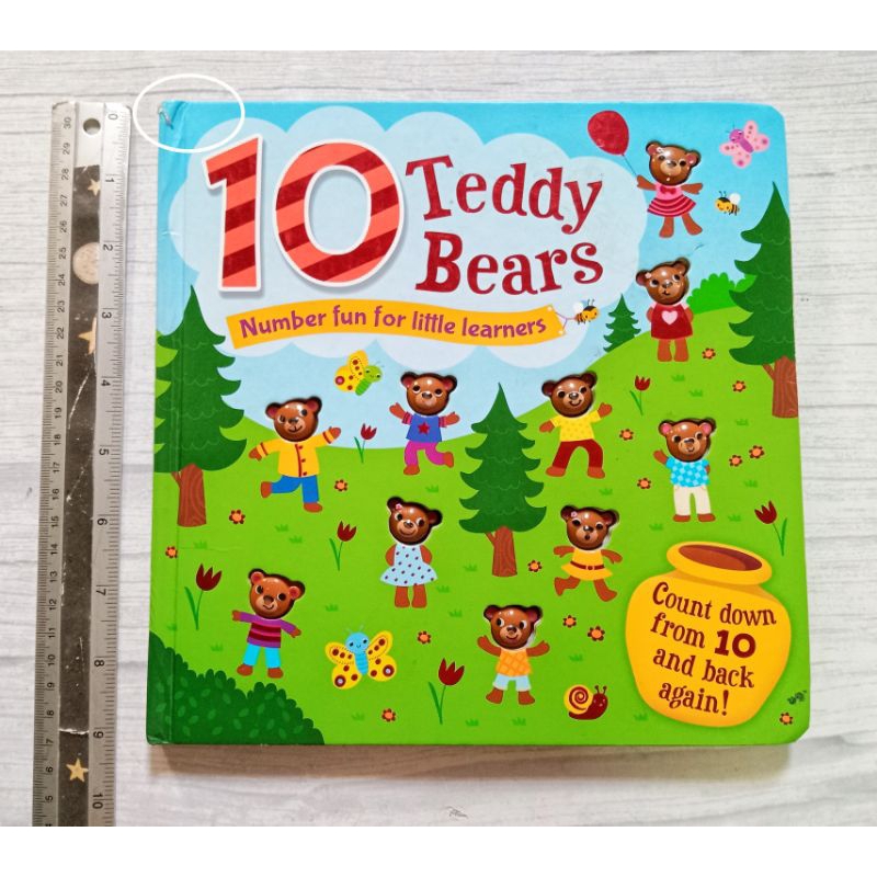 บอร์ดบุ๊ค นิทานเด็ก 10 Teddy Bears Little learner toddlers Boardbook ...