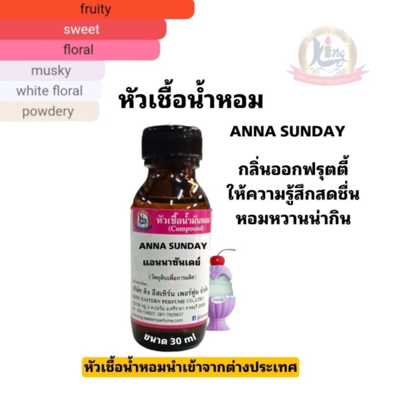 กลิ่นANNA SUNDAY ( แอนนา ซันเดย์)หัวเชื้อน้ำหอม100% | Shopee Thailand