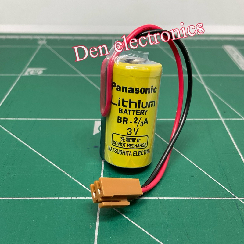 แบตเตอรี่Panasonic Lithium Battery BR-2/3A 3V แบตเตอรี่สำหรับ Fanuc พร้อมแจ็คน้ำตาล | Shopee ...