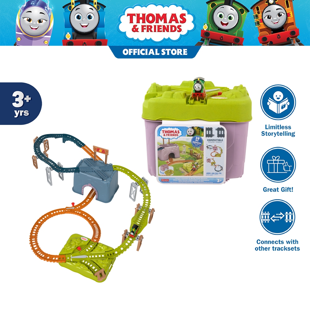 Thomas & Friends Push-Along Percy's Connect & Build Track Bucket โทมัสแอนด์เฟรนด์ กล่องแทร็กเซต ...