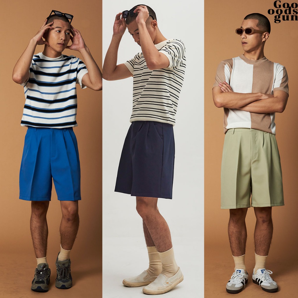 BLOOM SHORTS I กางเกงขาสั้นเอวสูงผู้ชาย ทรงสามส่วนเหนือเข่าเท่ๆใส่สบาย ...