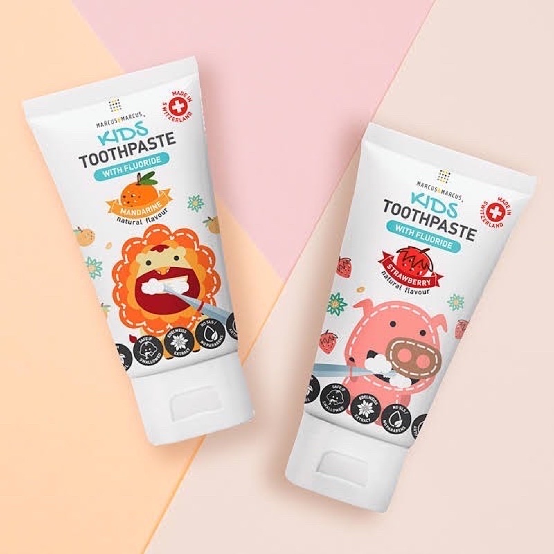 Marcus & Marcus Natural Toothpaste ยาสีฟันสำหรับเด็กทารกและเด็กเล็ก ...