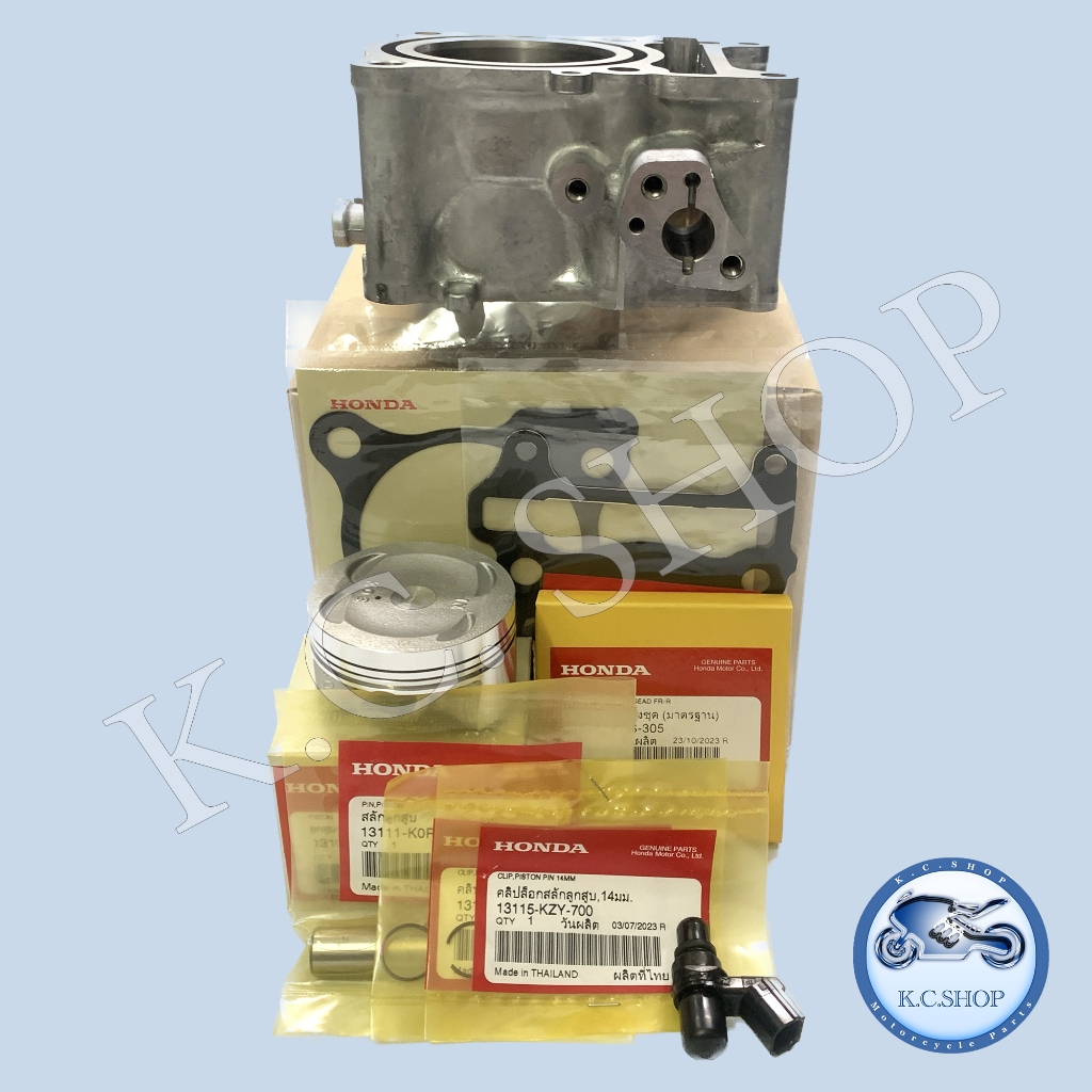 เสื้อสูบ PCX160 ใส่ LEAD125 4 วาวล์ GIORNO125 เพิ่มเป็น160cc+หัวฉีด ...