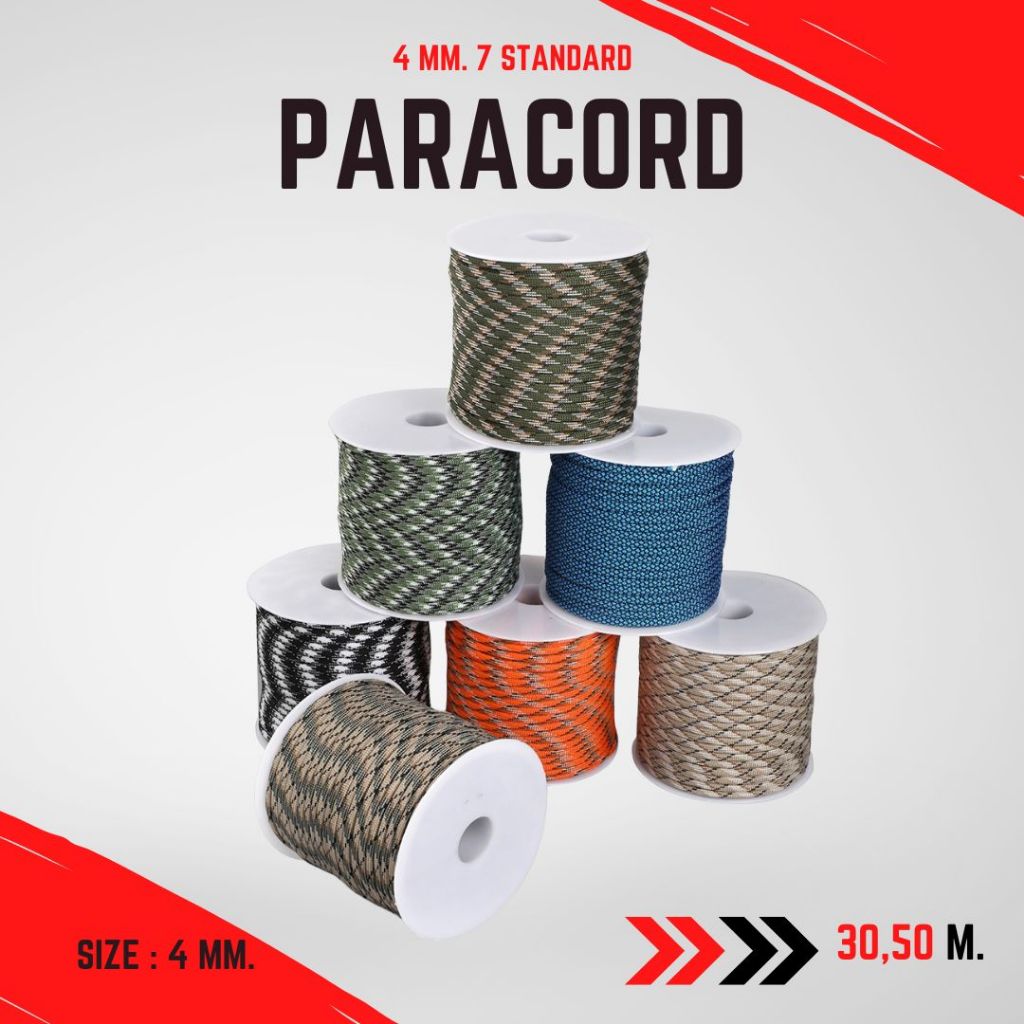 Momopersara เชือกพาราคอร์ดขนาด 4 มม. 7 แกน Paracord 4MM 7 strands แบ่ง ...