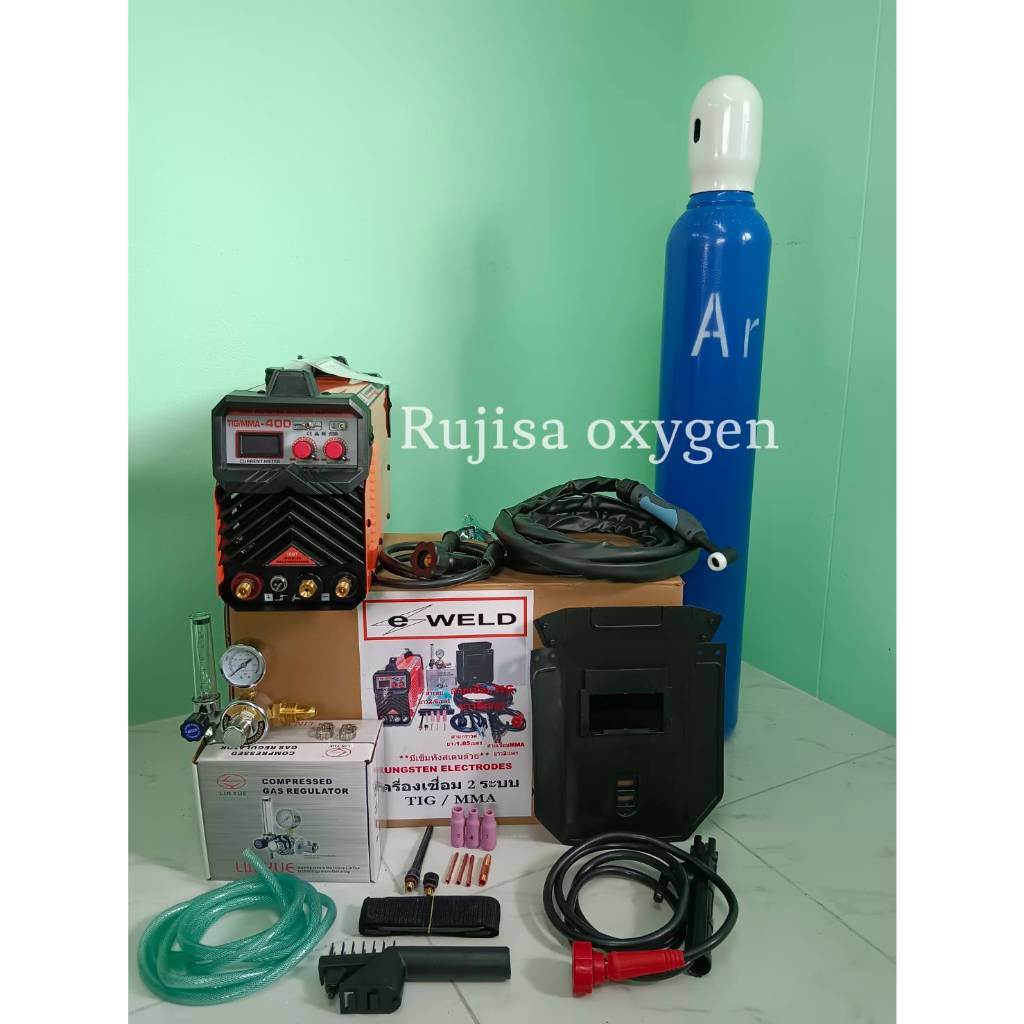 ชุดตู้เชื่อมอาร์กอน 2 ระบบ EWELD รุ่น TIG/MMA-400 มาพร้อมกับ ถังอาร์กอน ...