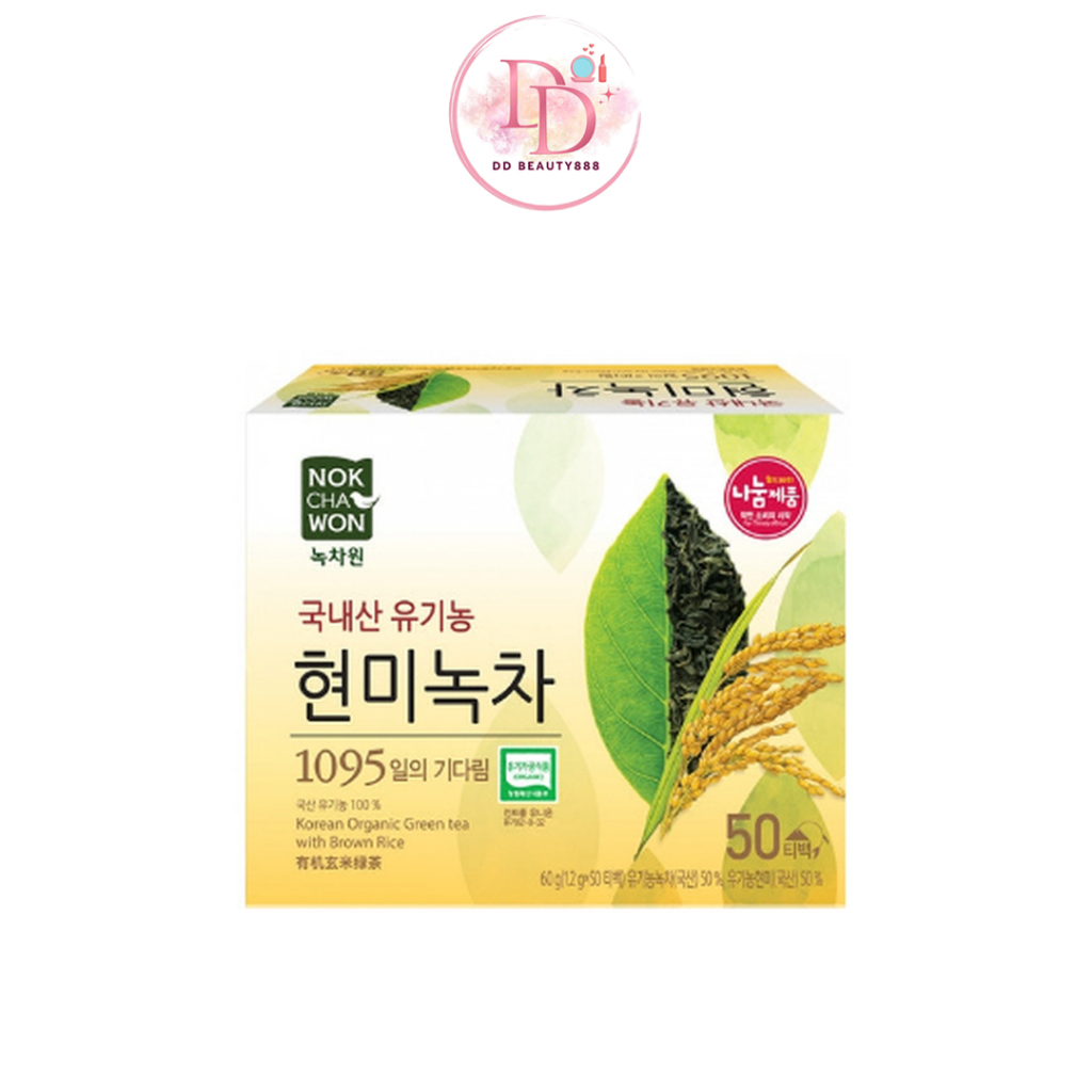 NOKCHAWON Korean Organic Green Tea with Brown Rice 50 ซอง ชาเขียวข้าว ...