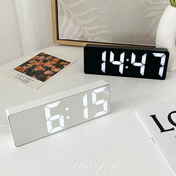 นาฬิกา3in1มินิมอล สไตล์เกาหลี นาฬิกาบอกอุณหภูมิ นาฬิกาปลุก ins clock ...