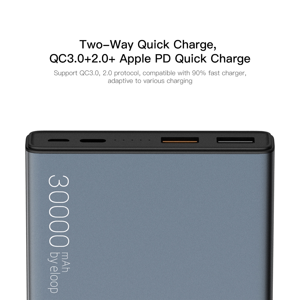 Eloop E29 แบตสำรอง 30000mAh QC3.0 PD 20W ชาร์จเร็ว Power Bank Fast Quick Charge ของแท้ 100% ...
