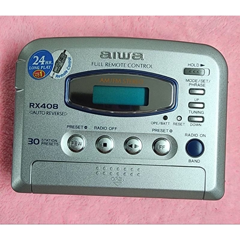 เครื่องเล่นเทปคาสเซ็ทสมัยยุค 80 / 90 ยี่ห้อ AIWA RX 408 Walkman Studio ...