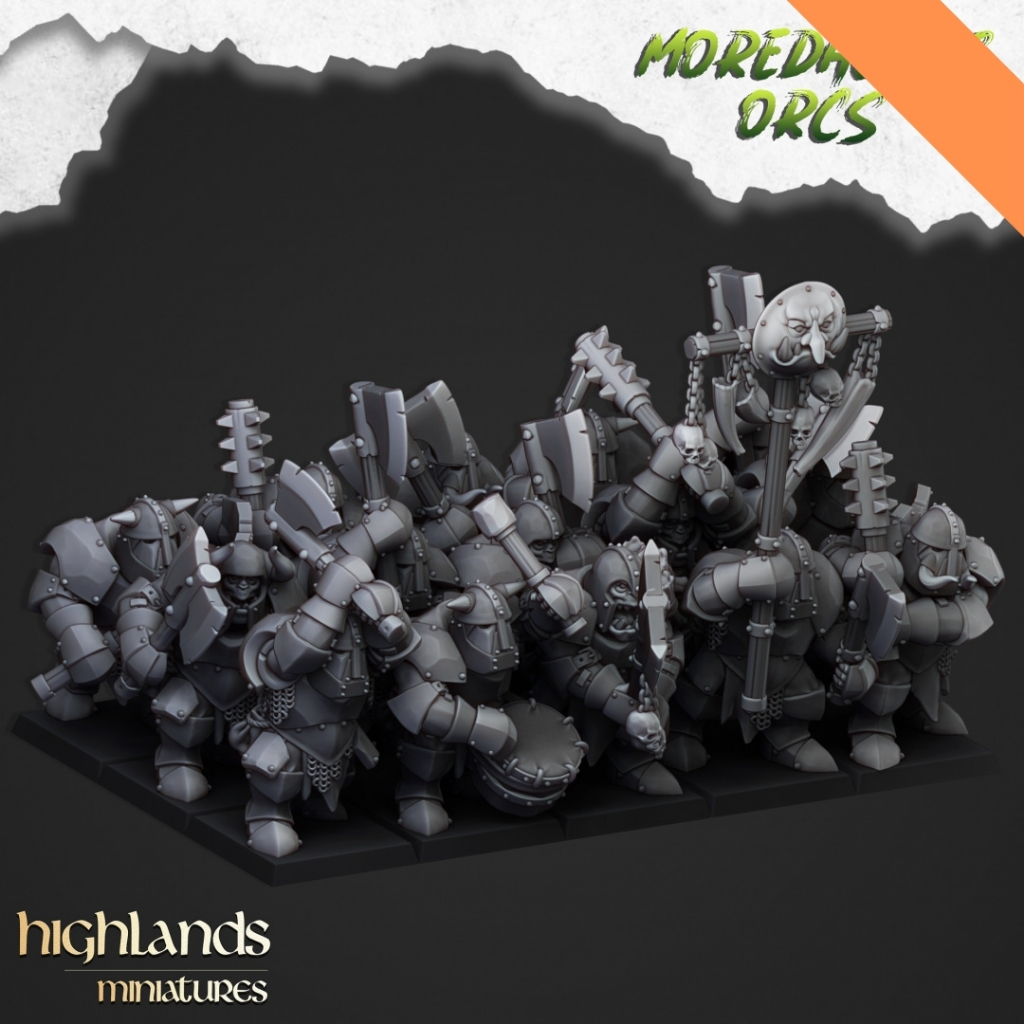 Armoured Orcs - Moredhun's Orcs - Humanoid Orc / 32mm scale 3D printed ...