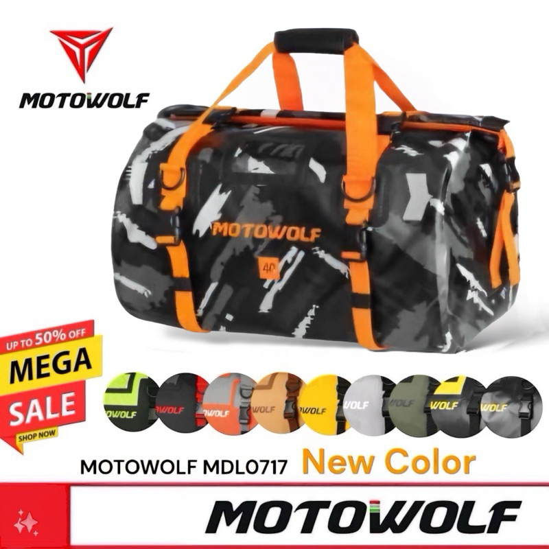 [ในไลฟ์แจกโค้ดลด 120- ]🔥 MOTOWOLF MDL 0717 ใหม่ Waterproof Bag กระเป๋า ...