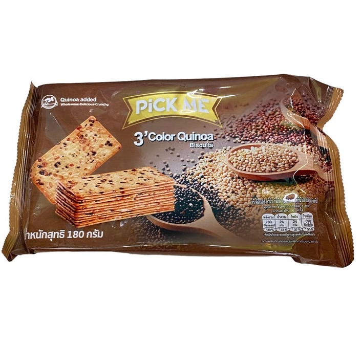 Pick me บิสกิตผสมควินัวสามสี 3'Color Quinoa Biscuits 180g 1 แพค/ปริมาณ ...