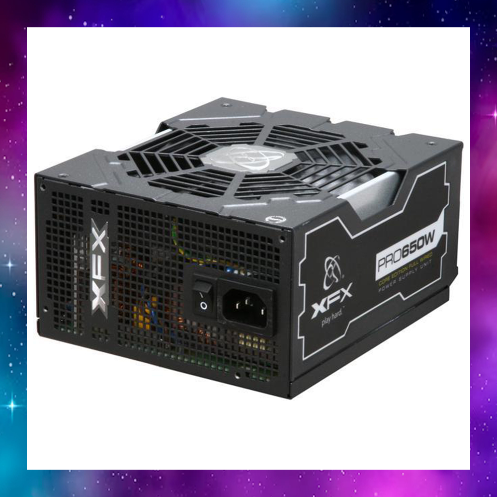 POWER SUPPLY (อุปกรณ์จ่ายไฟ) XFX PRO 650W 80+ BRONZE พัดลมมีเสียง ใช้ ...