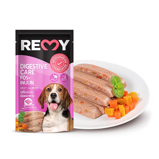(ใหม่) REMY Dog อาหารสุนัขเปียก เรมี่ เสริม OMEGA 3,6 วิตามิน E ขนาด ...