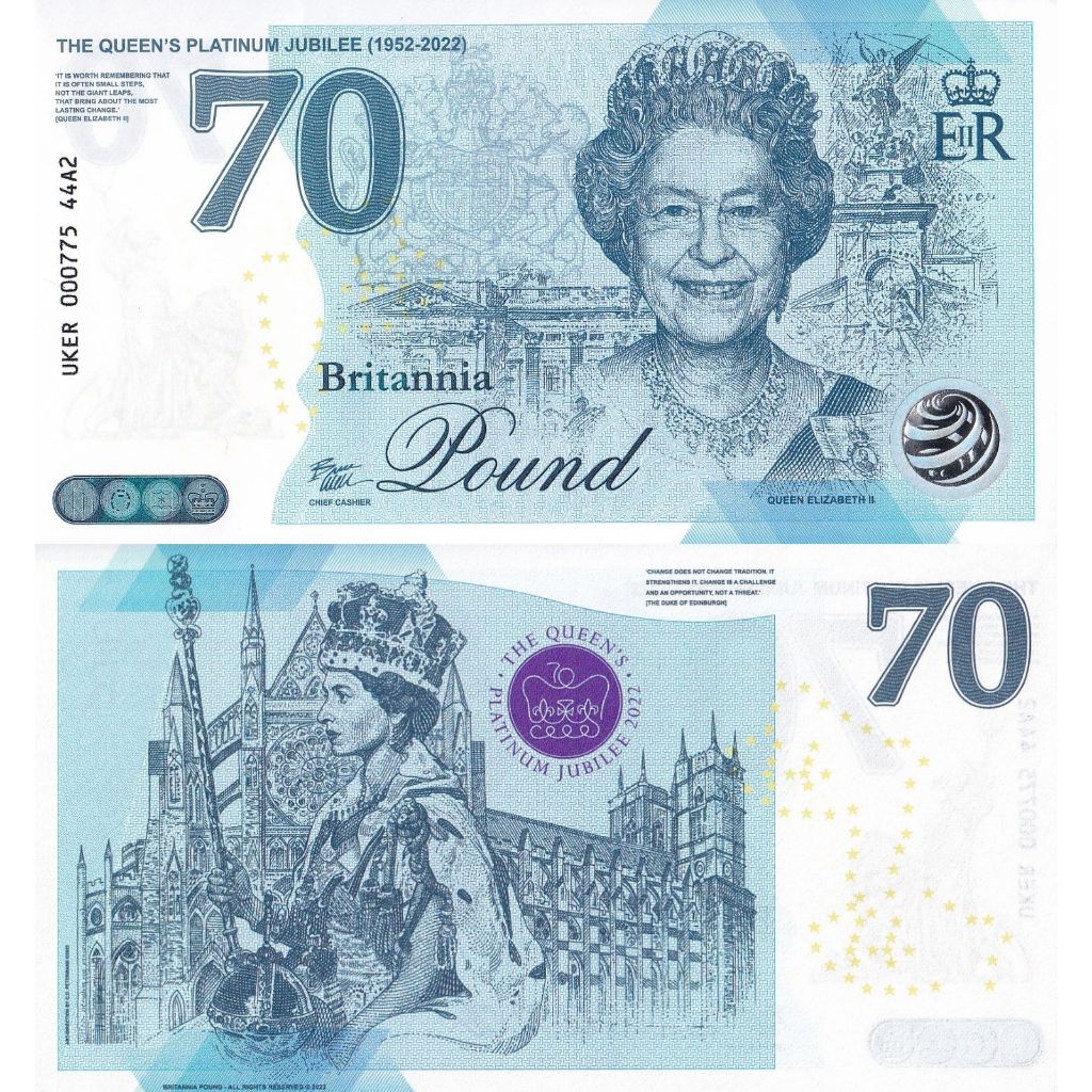 Great Britain UK 2022 Queen Platinum Jubilee 70th Anniv Comm. UNC (ที่ ...