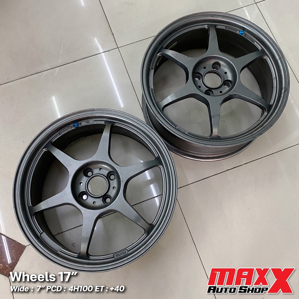 ล้อแม็ก มือ2 BUDDY CLUB P1 ขอบ 17x7" 4H100 ET40 สีเทา สภาพดี ไม่มีซ่อม ...