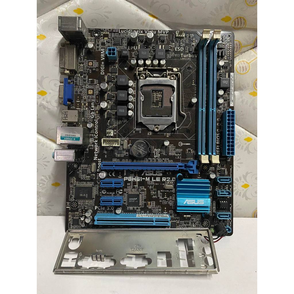 MAINBOARD เมนบอร์ด ASUS P8 H61-M LE R2.0 LGA 1155 มีฝาหลัง ฟรี Speaker ...