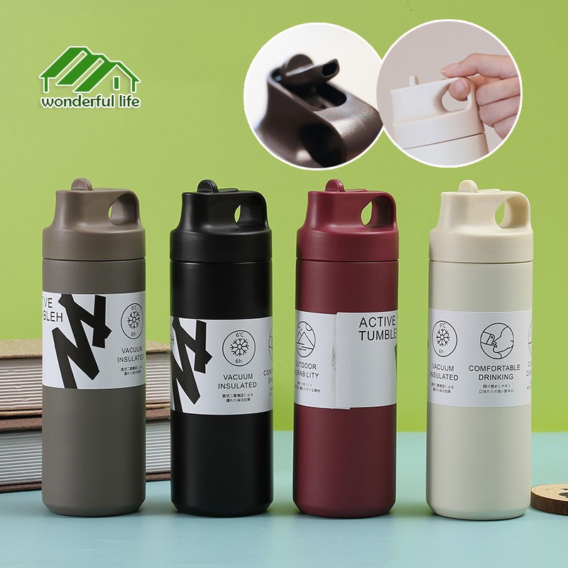 Wonderful life 550ml กระบอกน้ํา กระติกน้ำพกพา เก็บอุณหภูมิ ได้ยาวนาน ขวดน้ำสแตนเลส 304 | Shopee ...
