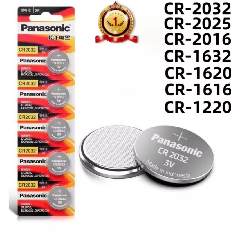 ของแท้ CR2032 ถ่านกระดุม Panasonic รุ่น CR2032 / CR2025 / CR2016 / CR1632 / CR1620 / CR1616 ...