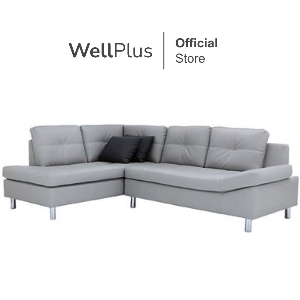 WellPlus โซฟาหนังสังเคราะห์ L-Shape หุ้มด้วยหนัง PVC อย่างดี สามารถรองรับน้ำหนักได้ แข็งแรง ทน ...