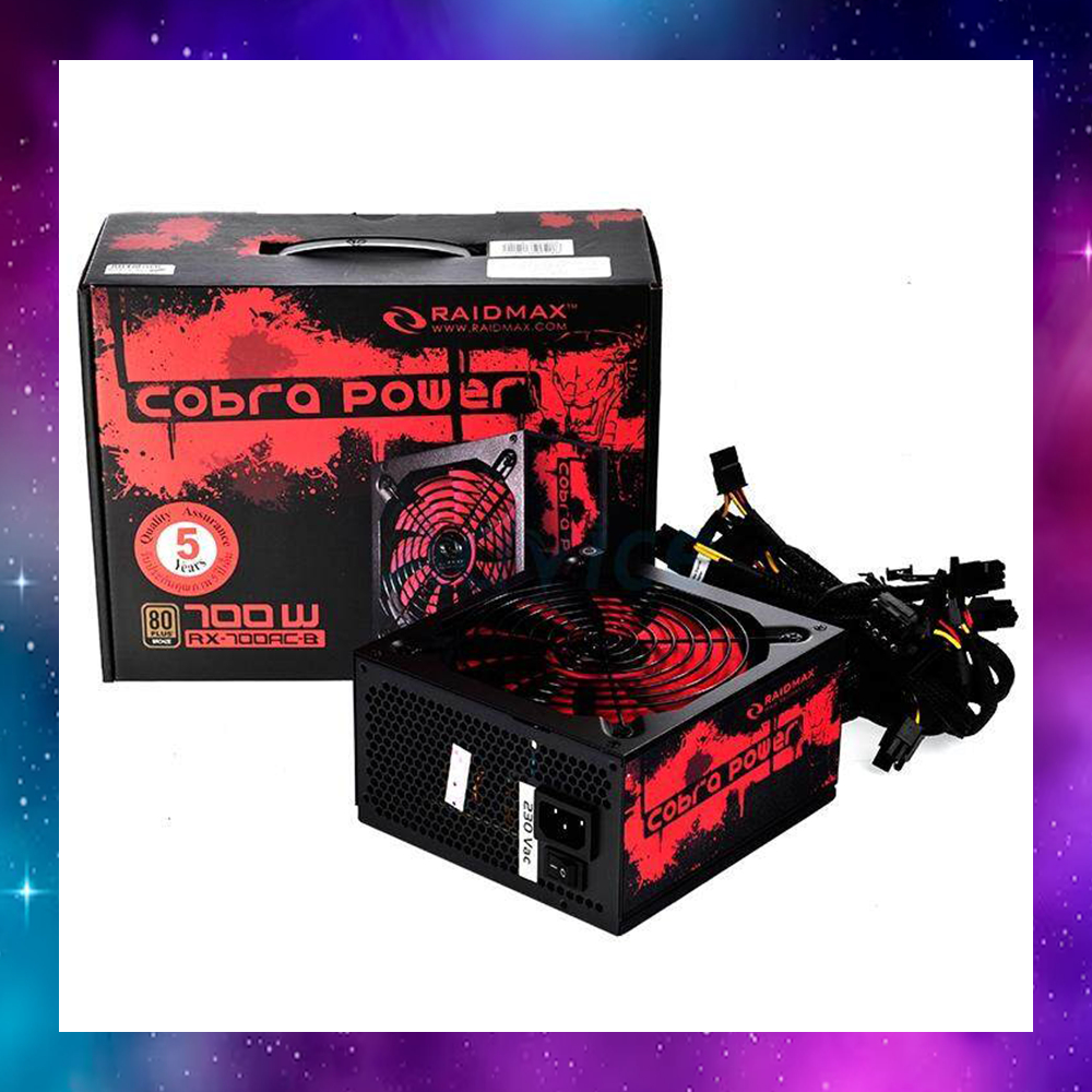 POWER SUPPLY (อุปกรณ์จ่ายไฟ) RAIDMAX COBRA POWER RX-700AC 700W 80+ BRONZE ใช้งานปกติ | Shopee ...