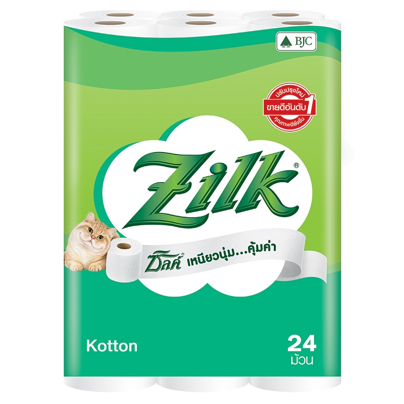 Zilk Kotton กระดาษทิชชู่แบบม้วน แพ็คละ 24 ม้วน | Shopee Thailand
